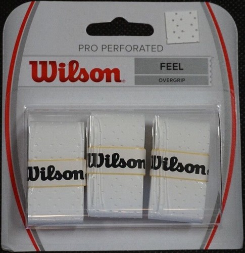 Wilson Pro Perforated Feel Overgrip 1 Pack Of 3 Grips, White BNIP | eBay