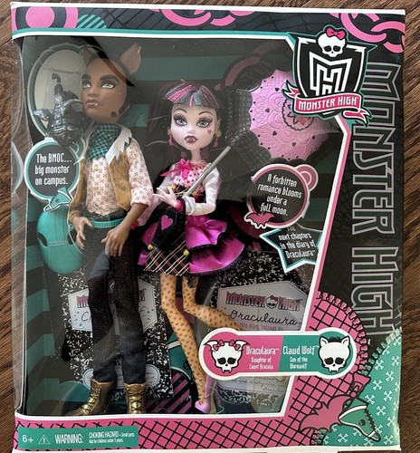 Monster High Draculaura and Clawd Wolf G1 Gift Set First Wave | eBay