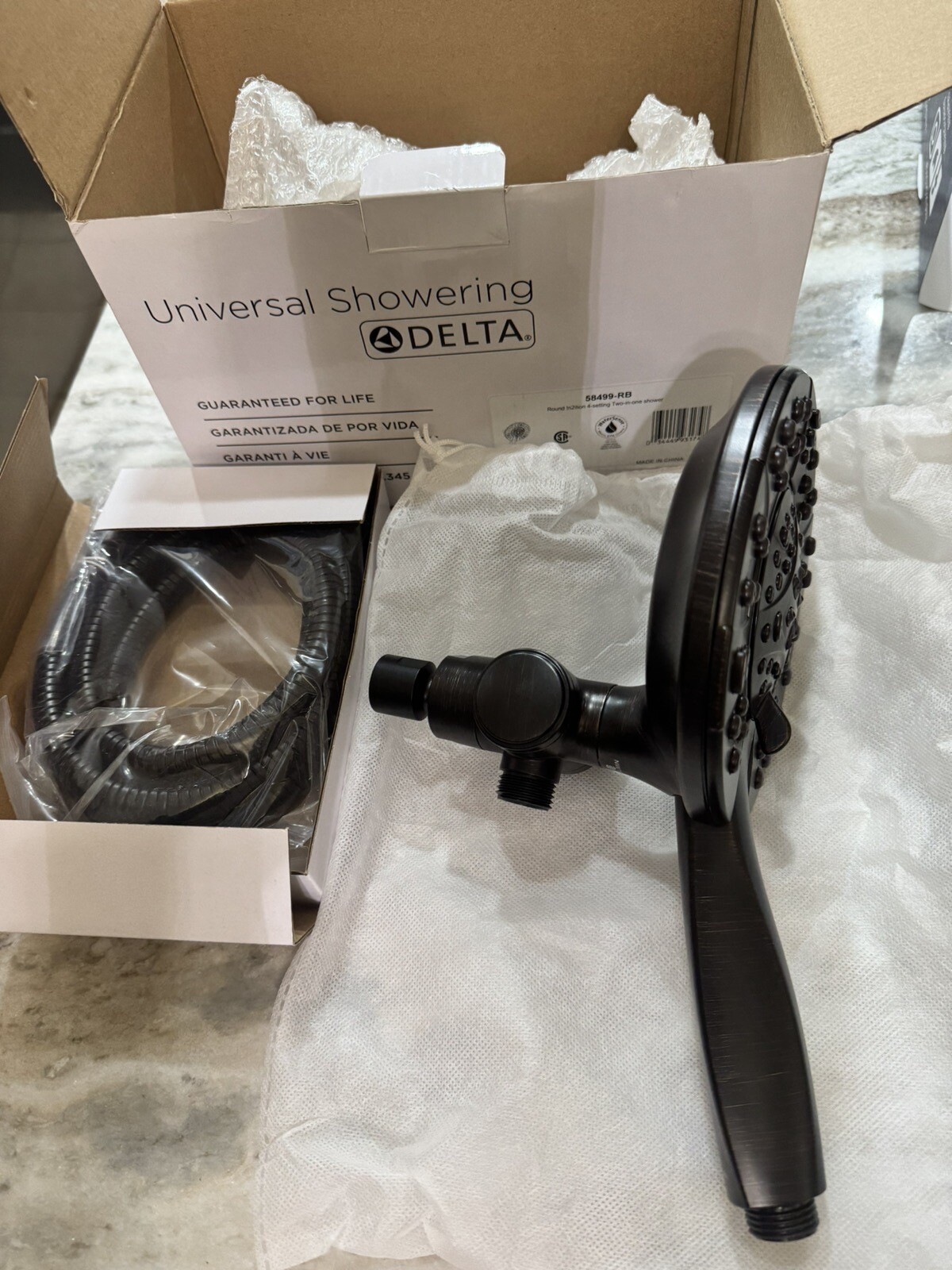 Delta 58499 In2ition HSSH 1.75 GPM 4-setting Shower Head and Hand ...