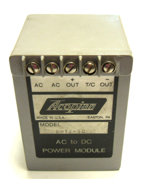 Acopian Db12-50 AC to DC Power Module 12vdc 0.5amp for sale online | eBay