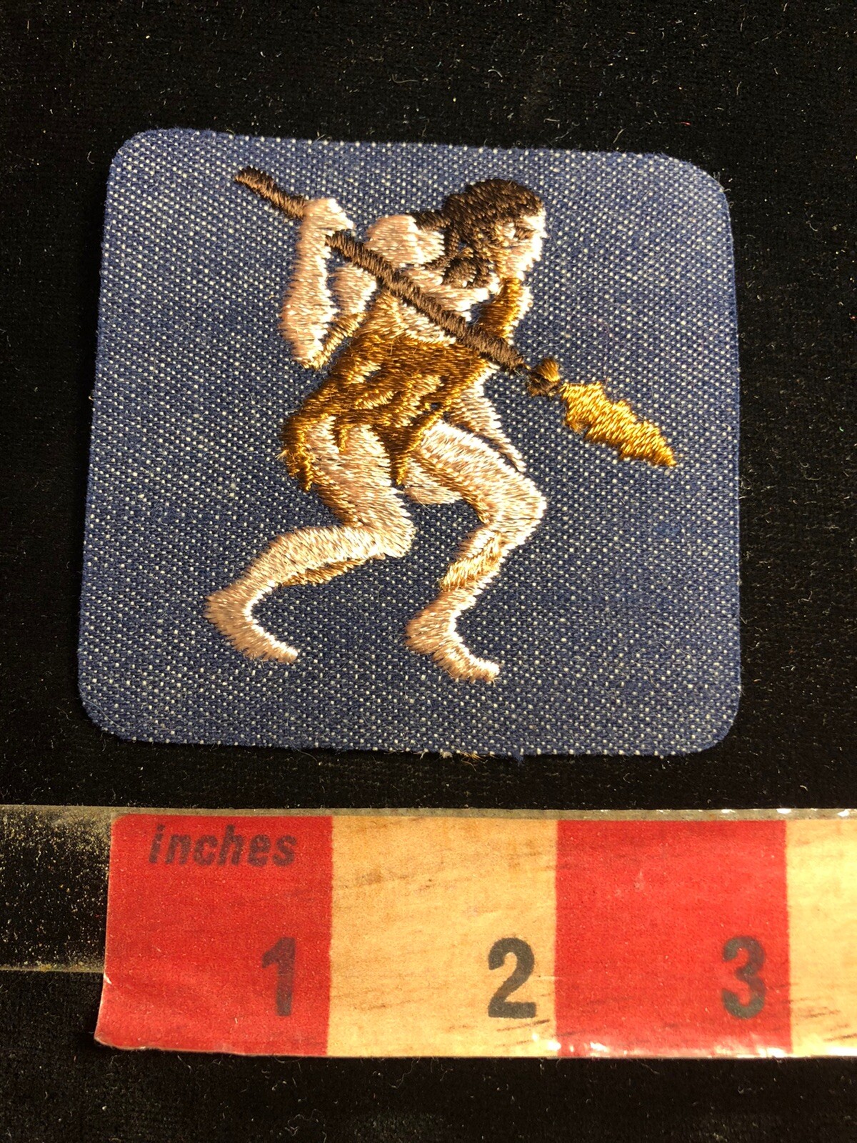 Denim CAVEMAN With Spear Patch (Stone Age Neolithic Man) 03RL | eBay