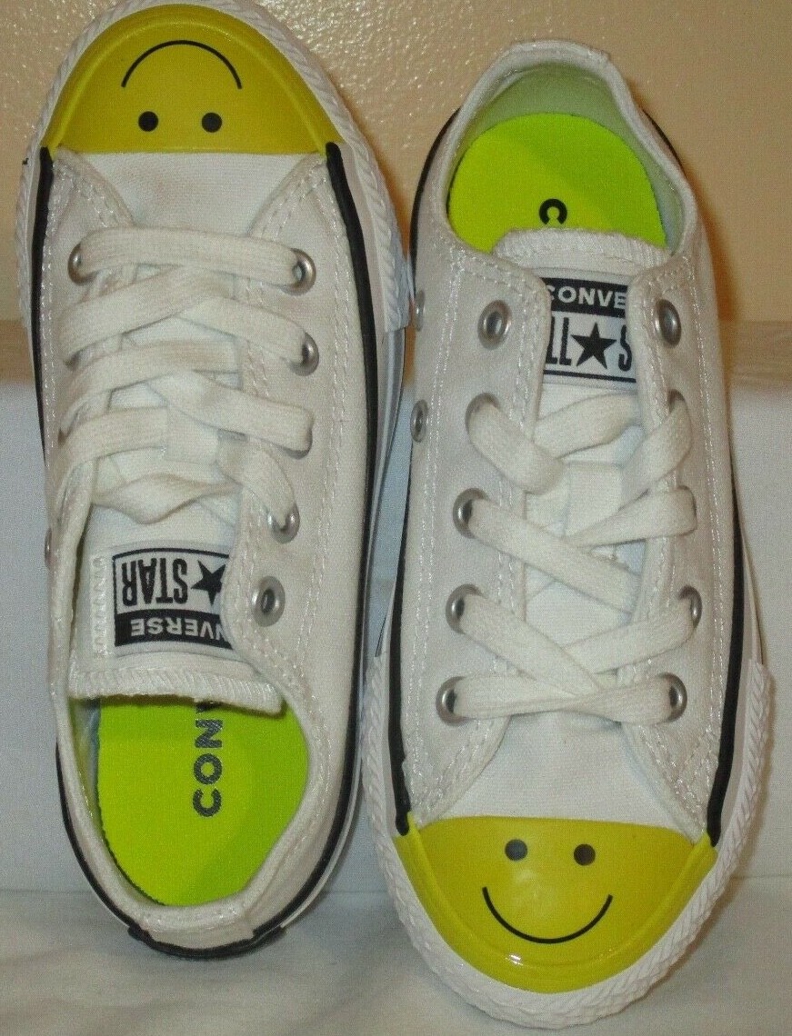 GIRL'S CONVERSE CTAS OX WHITE/FRESH YELLOW/BLACK 2C-1903-M88 SIZE 11 | eBay