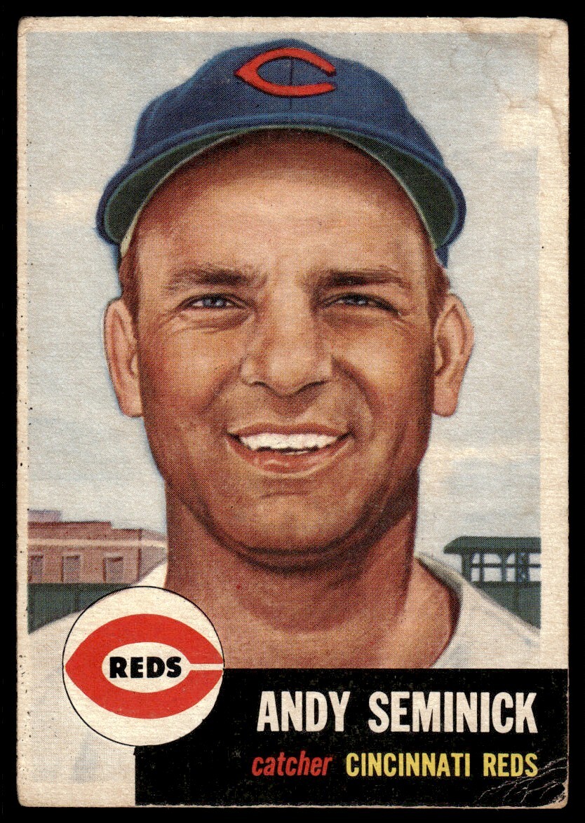 1953 Topps Baseball Card Andy Seminick Cincinnati Reds #153 VG | eBay