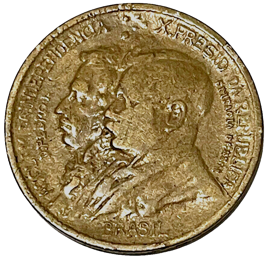 ND 1922 Brazil 500 Reis Coin KM# 521 Lot B2-171 100th Independence ...