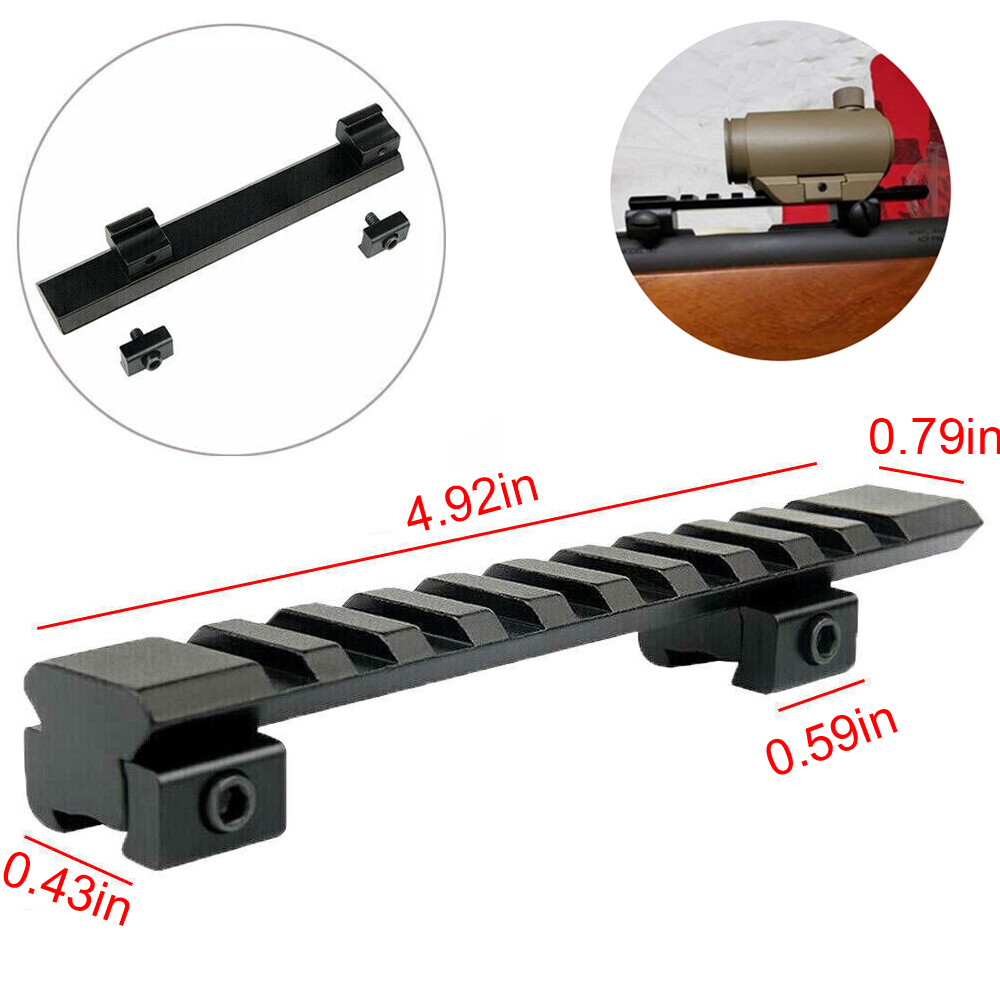 Dovetail 3/8" to 20mm Picatinny Rail Adapter Converter Mount Rail ...