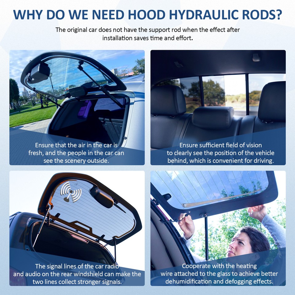 2007-2014 Chevy Tahoe Rear Window Glass Lift Supports Shocks Struts Qty ...