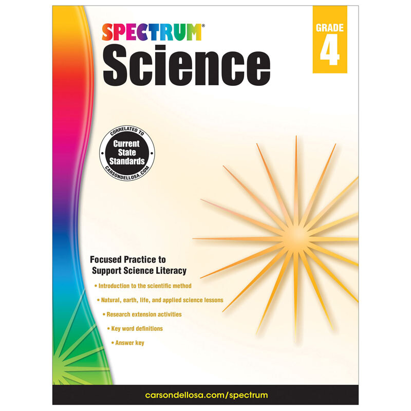 Spectrum® Science Workbook, Grade 4, Paperback CD-704617 UPC ...