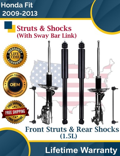 New OE Front Struts With Sway Bar & Rear Shocks Links For 2009-2013 ...