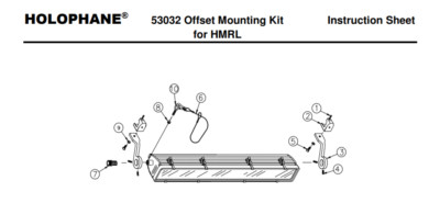 ACUITY HMRL OFFSET BRACKET SET FOR HAZ LOC LED FIXTURE NEW 1401221 | eBay