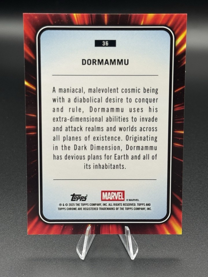 2025 Topps Chrome Marvel DORMAMMU Blue Refractor /299 #36 | eBay