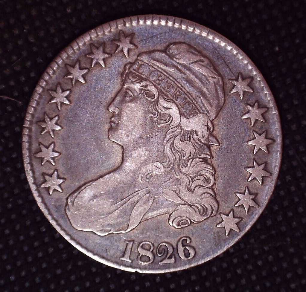 1826 Capped Bust Half Dollar "Full Sharp Liberty" 50(c) Silver #F100 | eBay
