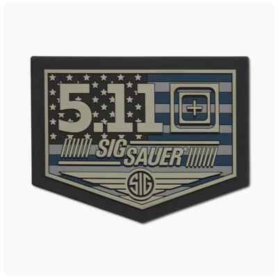 5.11 Tactical x SIG Sauer Emblem Patch Patch Laser Cut Hook-Back PVC ...