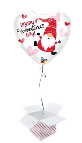Valentine's Day Gonk Heart Shape Foil Helium Balloon - Inflated Balloon ...