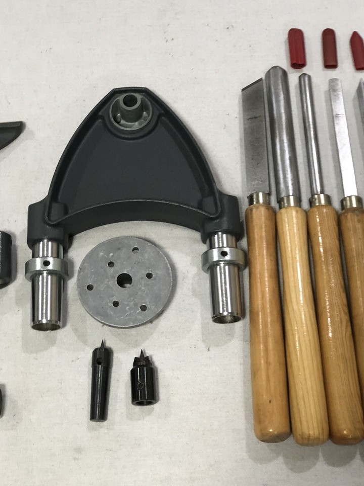 Shopsmith Lathe Pk Tool Rest Cup Drive Center Tailstock Chisels Mark V ...