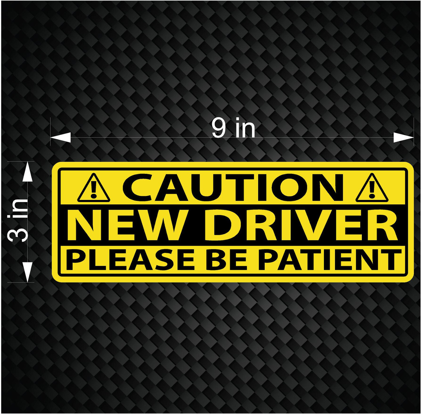 Caution Bumper Sticker New Driver Please Be Patient Truck Car Vinyl JDM ...