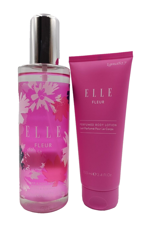 ELLE L'edition & Fleur - Hair & Body Spray & Perfumed Body Lotion Set ...