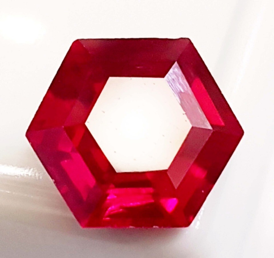 Ruby RED Hexagon Cut Size 8+ Ct Natural Mozambique Loose Gemstone EGL ...
