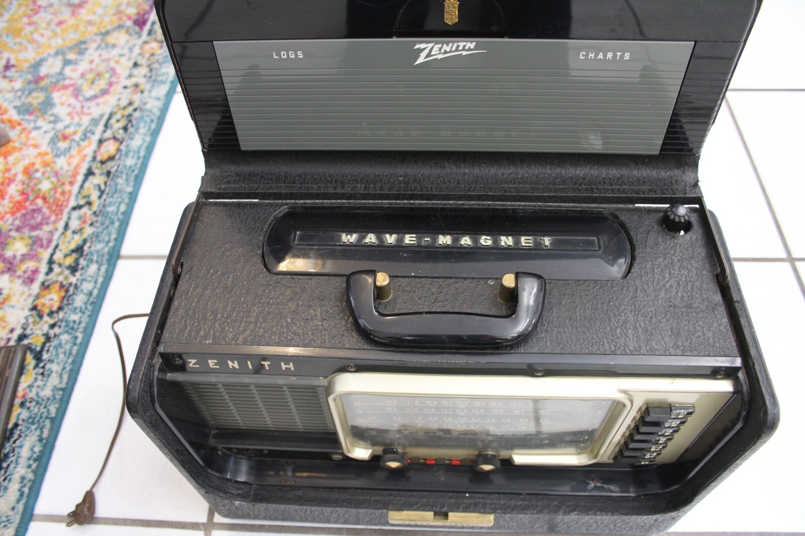 Vintage ZENITH R-600 WAVE MAGNET Trans Oceanic Tube Radio Works w ...
