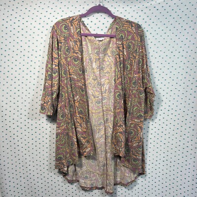 LulaRoe Size Large Lightweight Multi-Colored Geometric Pattern Pull-On ...