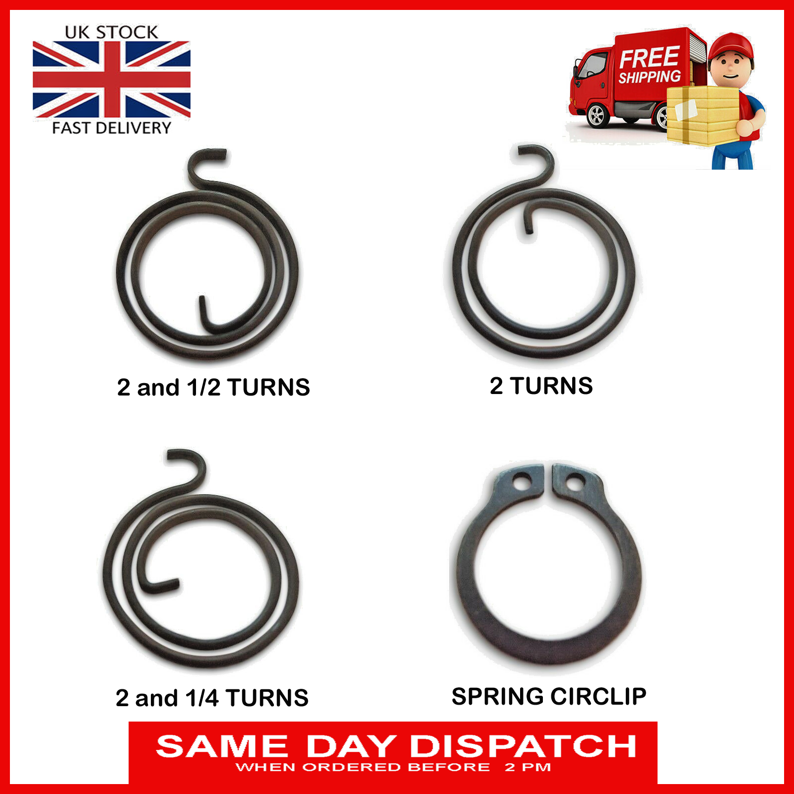 Repair Door Handle Spring Replacement Internal Coil Springs Lever ...