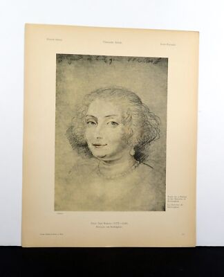 Rubens, Portrait Study of Dutchess of Buckingham. 1896 German ...