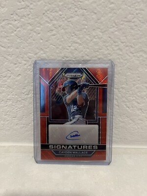 2023 Panini Prizm Cayden Wallace Signatures Red Wave AUTO Kansas City ...
