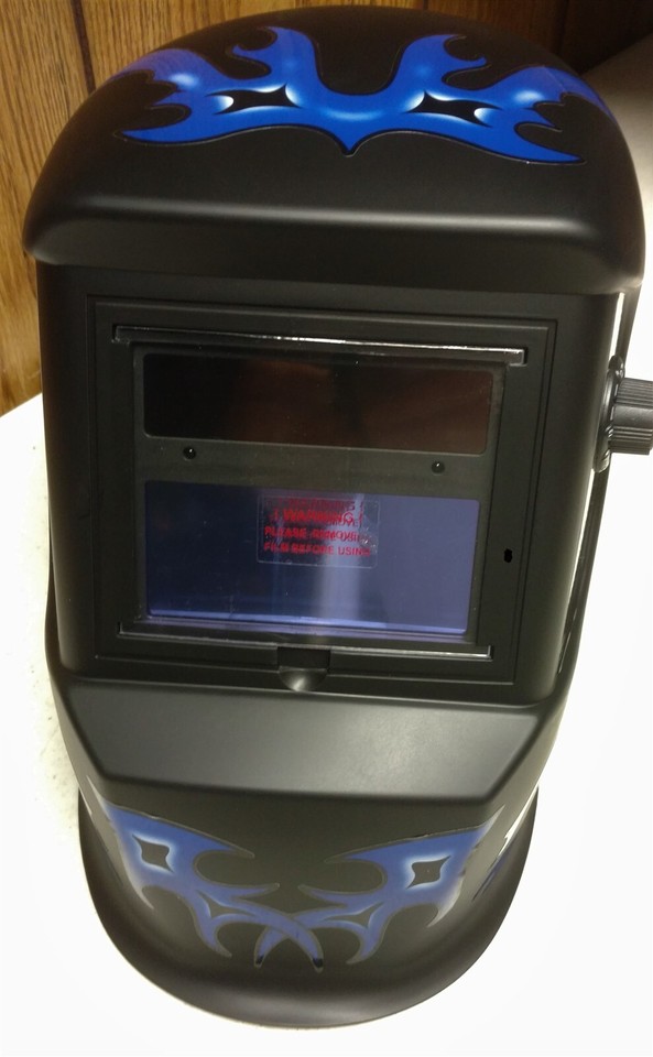 Chicago Electric Blue Flame Design Auto-Darkening Welding Helmet | eBay