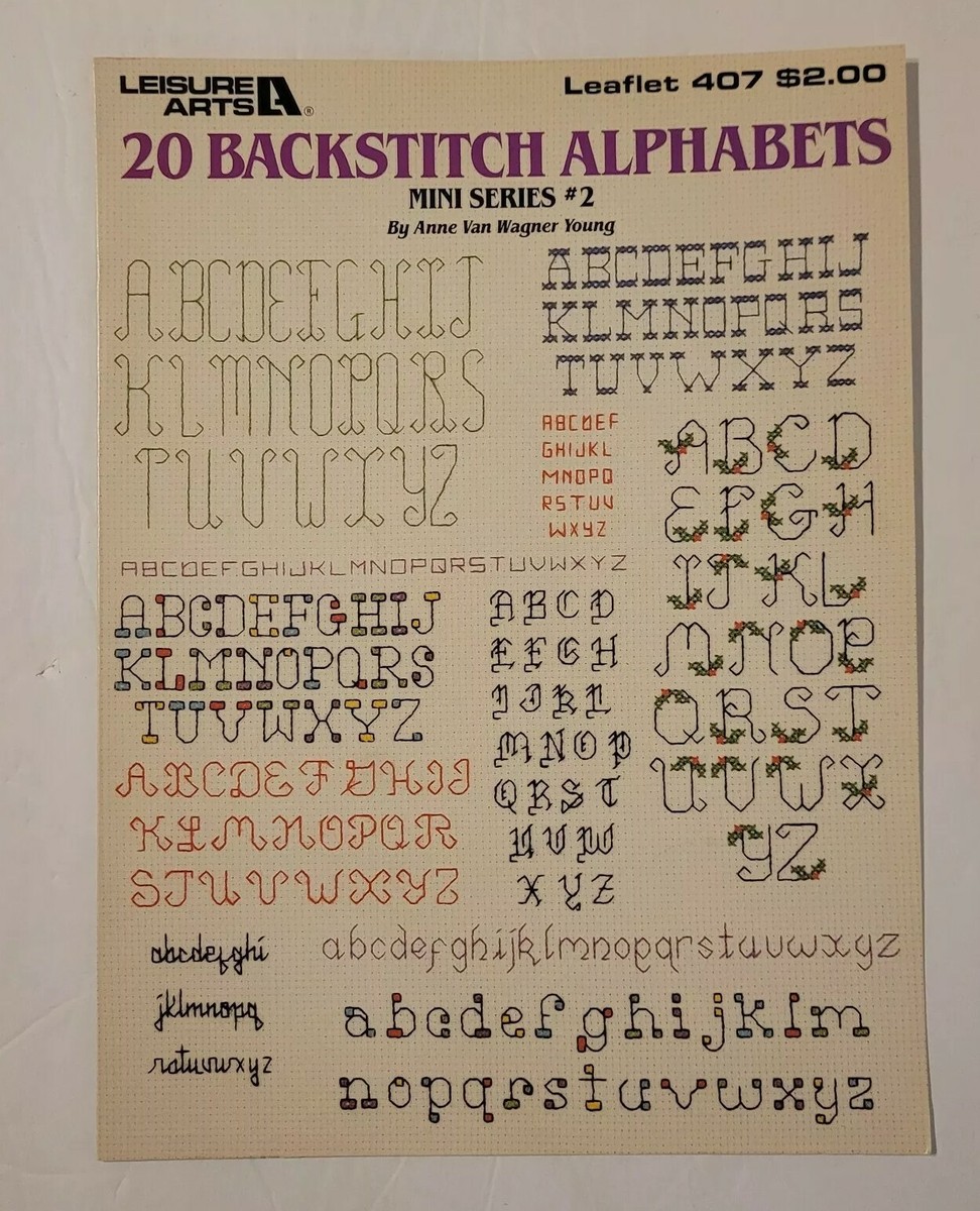 Cross Stitch Font Backstitch Small Backstitch Alphabet Patterns