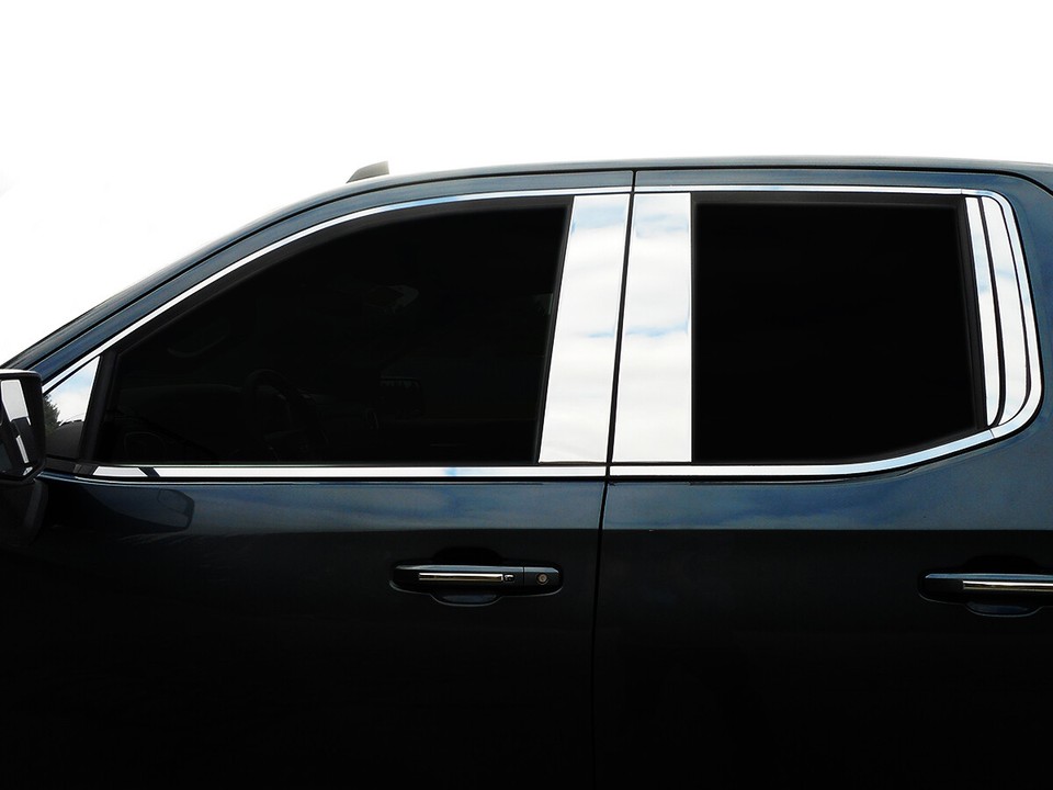 22PC Stainless Steel Chrome Window Trim FOR 2019-2025 Silverado 1500 ...