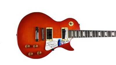 Blink-182 Tom DeLonge Signed Custom LP Cherry Guitar Autographed ACOA ...