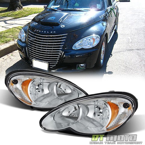06-10 Chrysler Pt Cruiser Aftermarket Headlights Headlamps Pair Set L+R ...