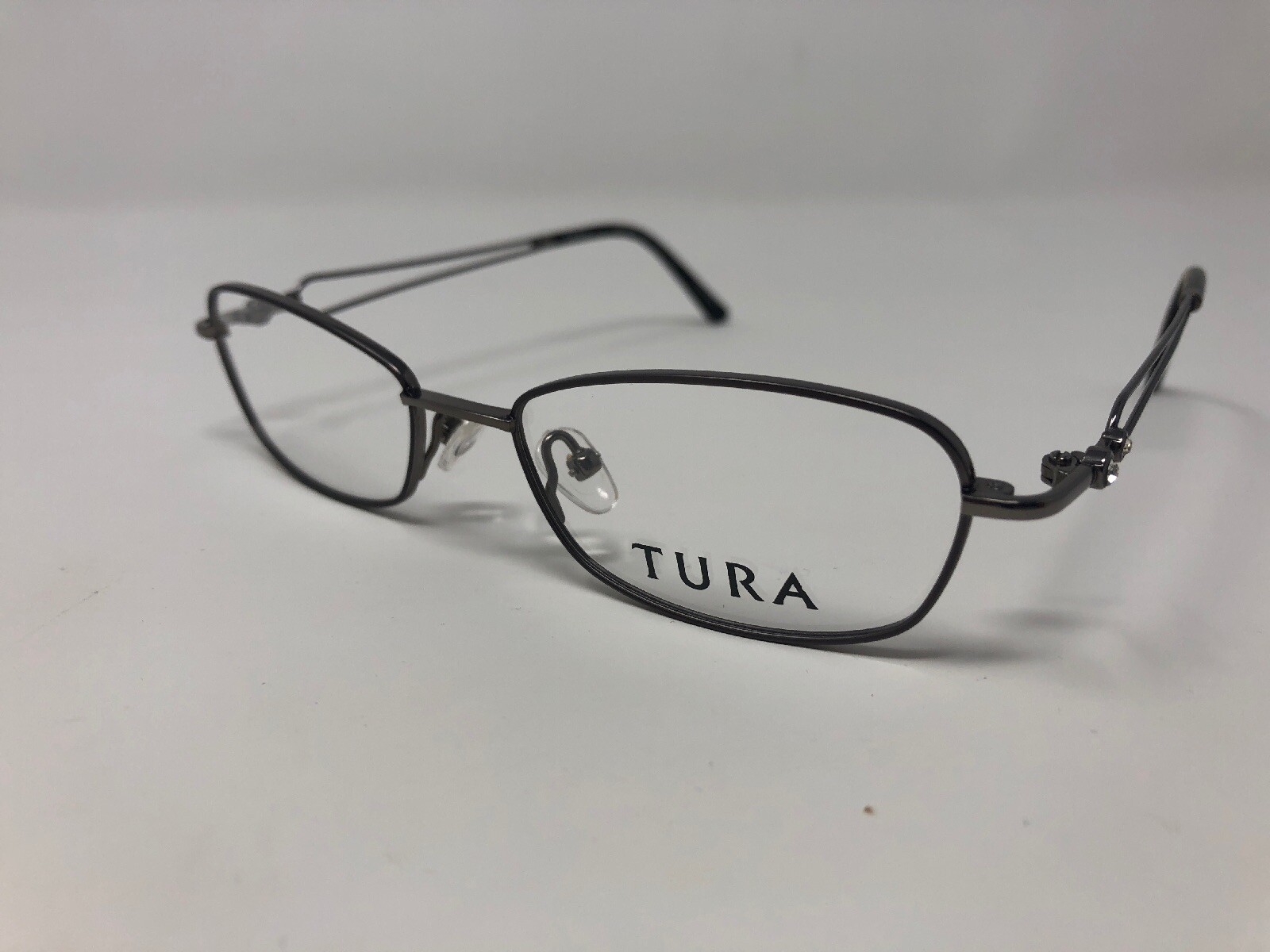 Tura R208 Women’s Eyeglass Frames Gunmetal Grey Full-Rim 50-17-135 Z01 ...