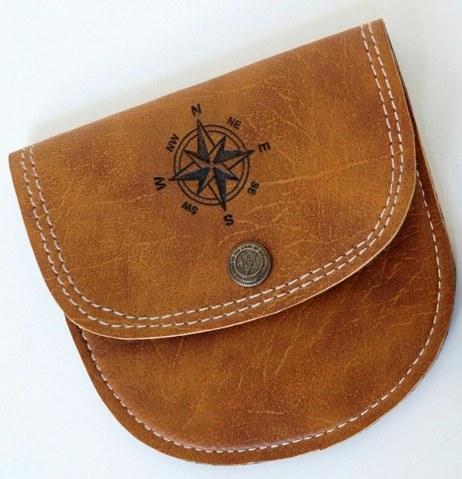 1929 Stanley London Vintage Antique maritime pocket watch with leather ...