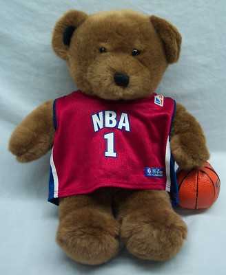 BUILD-A-BEAR NBA BASKETBALL BROWN TEDDY BEAR 14" STUFFED ANIMAL TOY | eBay
