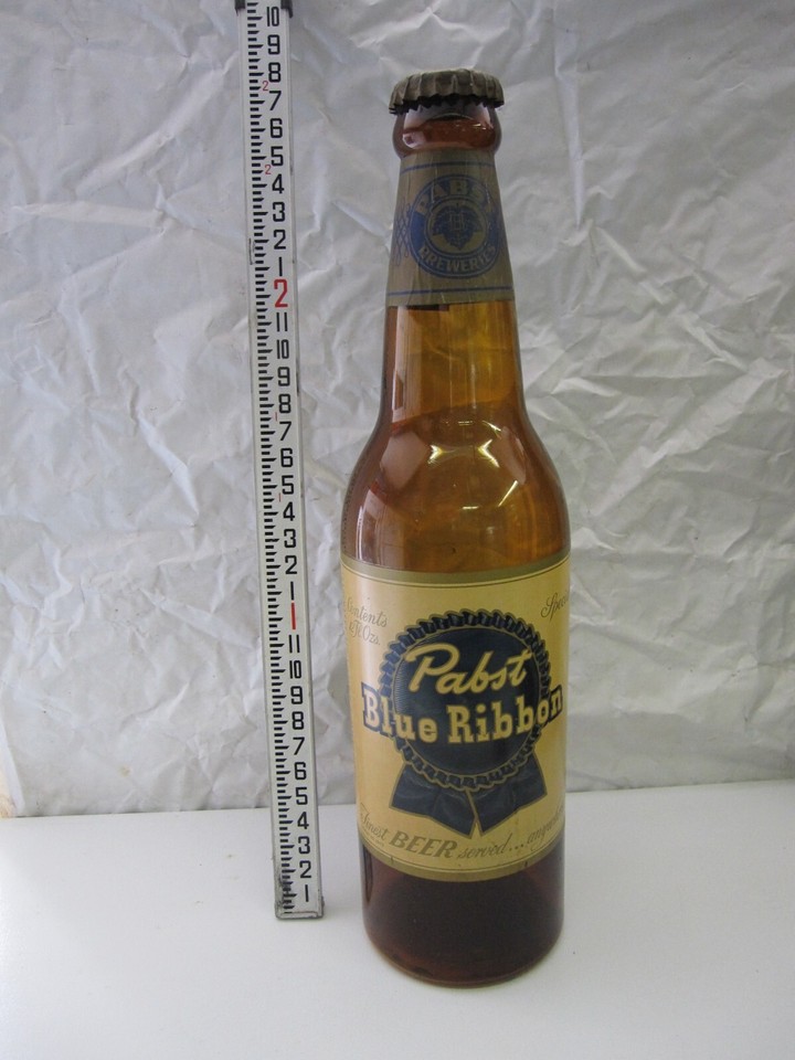 Vintage Pabst Blue Ribbon Glass Beer Bottle | eBay
