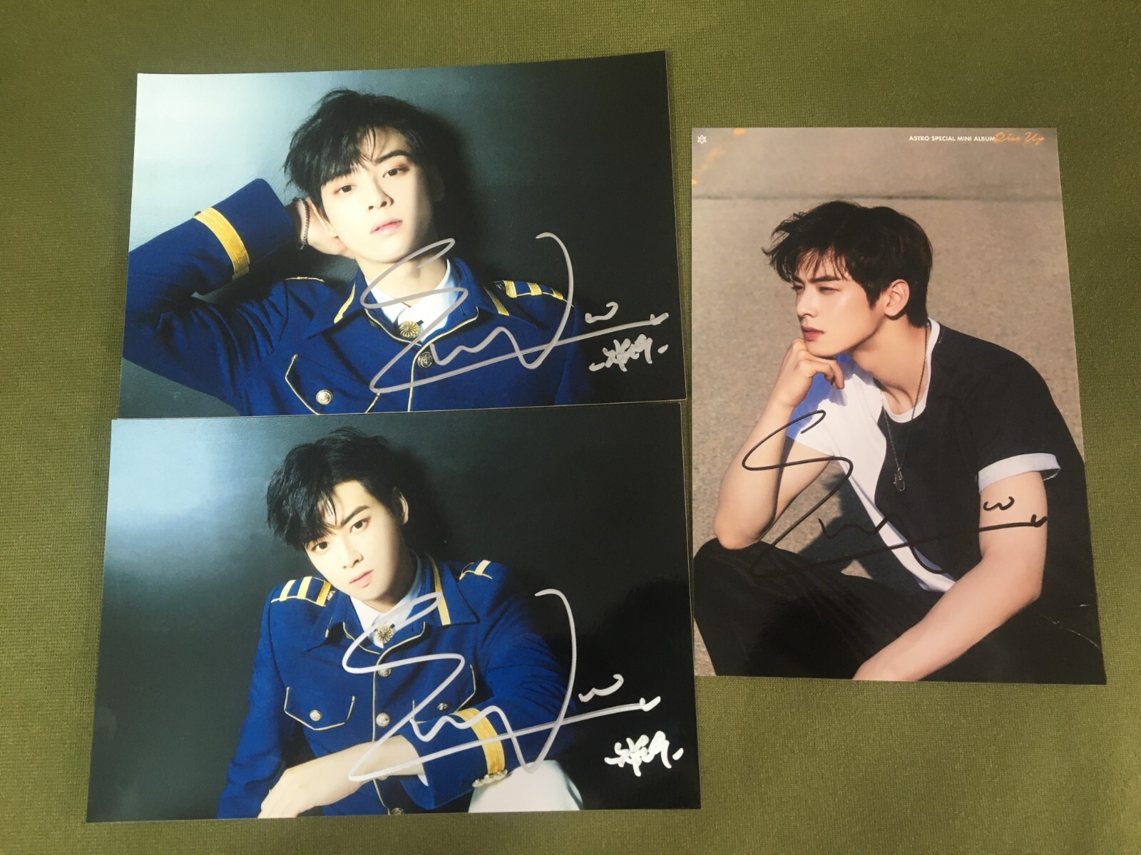 ASTRO Cha EunWoo ALL LIGHT Autographed Photo 4*6 Autographs Signed K ...