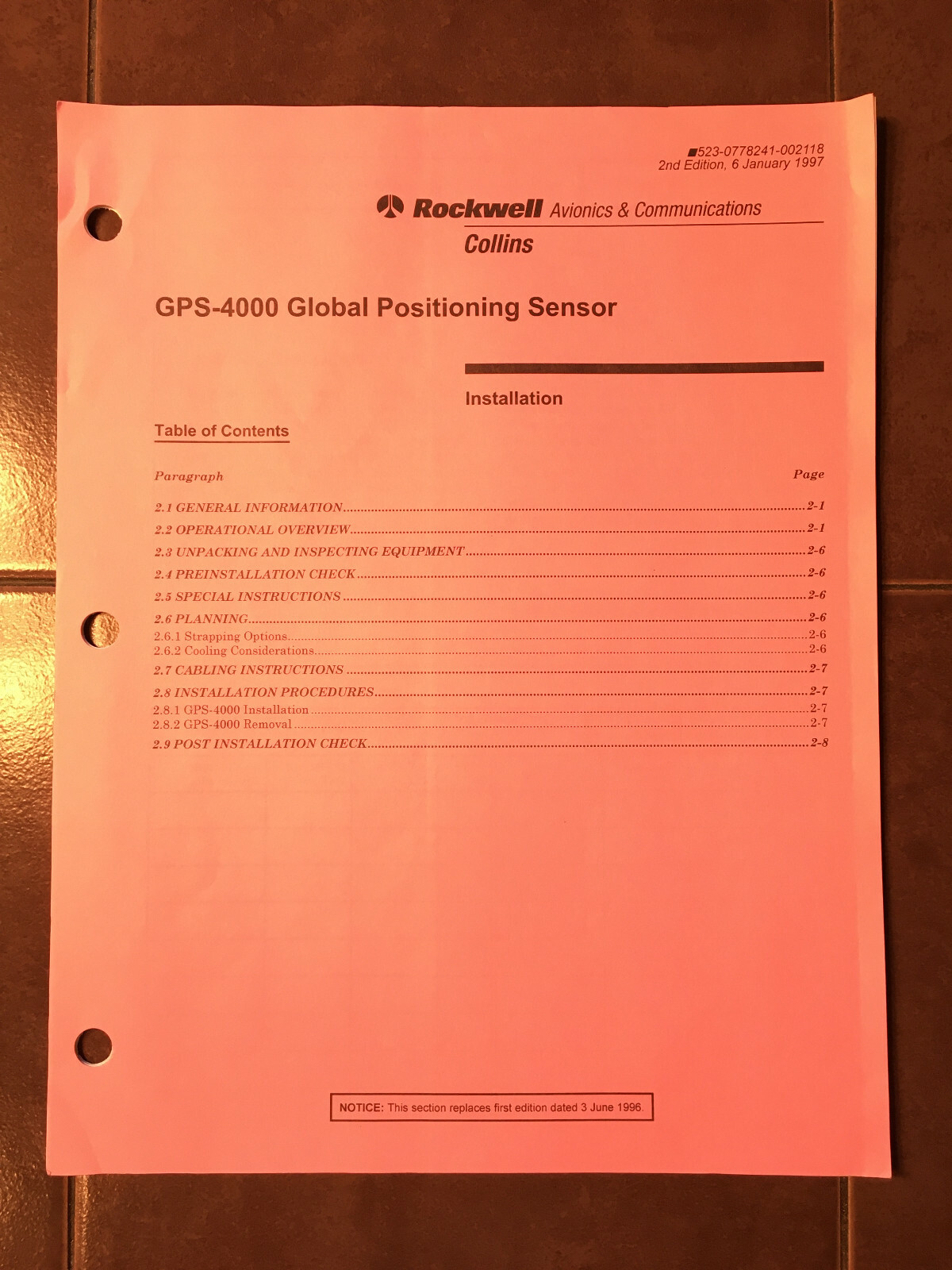 Collins GPS-4000 Install manual | eBay