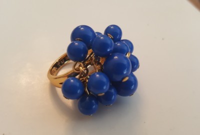 $78 Trina Turk Confetti Bauble Gold Ring Blue | eBay