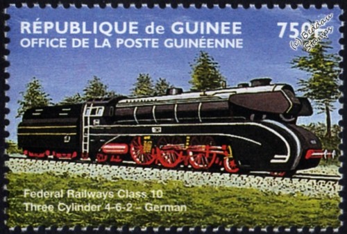 Deutsche Bundesbahn (DB) German Class 10 4-6-2 Steam Locomotive Train ...