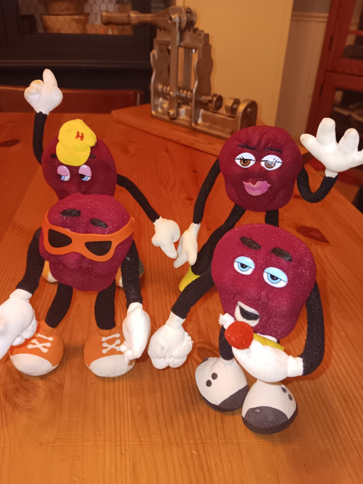 Vtg California Raisins 1988 Applause Bendable Plush Figures Lot Window ...