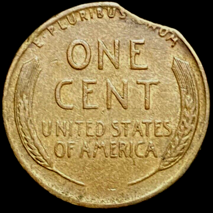 1952-D Lincoln Wheat Cent - Nice Double Clipped Planchet Mint Error! | eBay