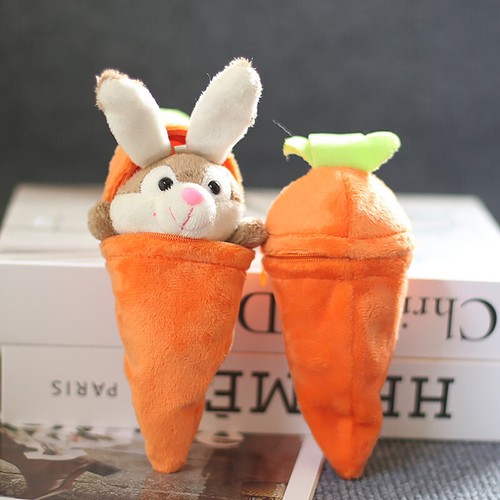 1Pc Reversible Bunny Carrot Plush Soft Plush Toy Cute Girl Keychain Bag ...