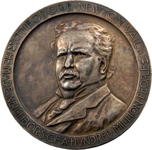 1917 Theodore Newton Vail Silver Medal By Tiffany & Co (06819) | eBay