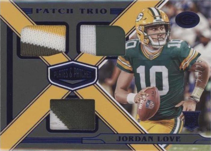 2020 Panini Plates & Patches - Patch Trio Jordan Love #PT-4 Blue /25 ...