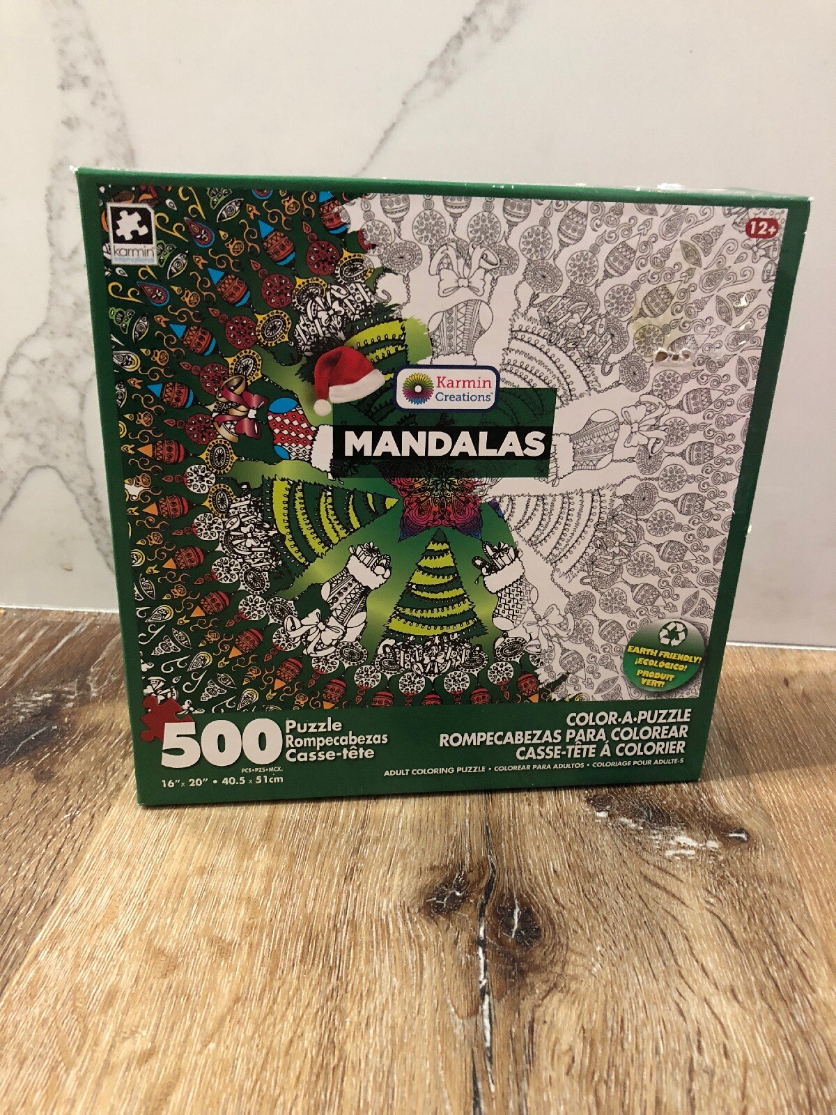 KARMIN® 500pc COLOR•A•PUZZLE Adult MANDALAS Coloring PUZZLE Jig Saw ...