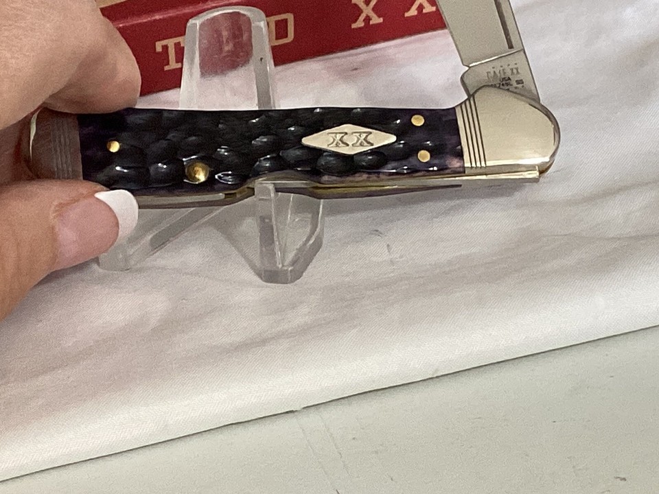 Case Purple Bone Mini Copperlock Knife, Big XX Shield, new in the box ...
