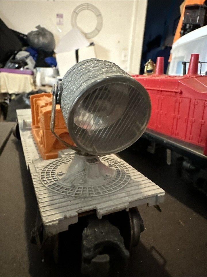 LIONEL TRAIN CAR O GAUGE FREIGHT ROLLING STOCK SEARCHLIGHT METAL CAR ...