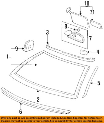 GM OEM 90-24 Acadia Limited Windshield Glass-Mirror Inside Bolt ...