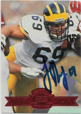 JON RUNYAN Autographed Signed 1996 ROOKIE Football card #64 Michigan ...