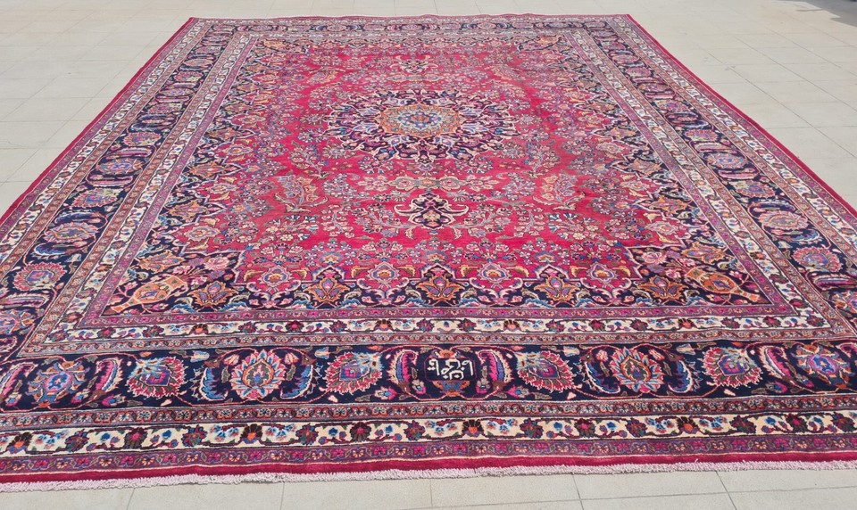 Amazing Hand Knotted Vintage Tribal Mashoud Wool Area Rug 13 x 10 Ft | eBay